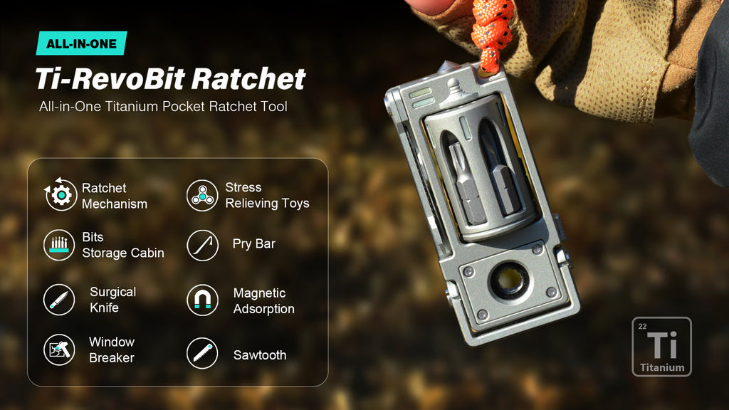 Ti-Revobit | Ratchet Titanium Multi-Tool for EDC – Backerrock